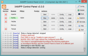 XAMPP - Error: MySQL shutdown unexpectedly - Blastcoding